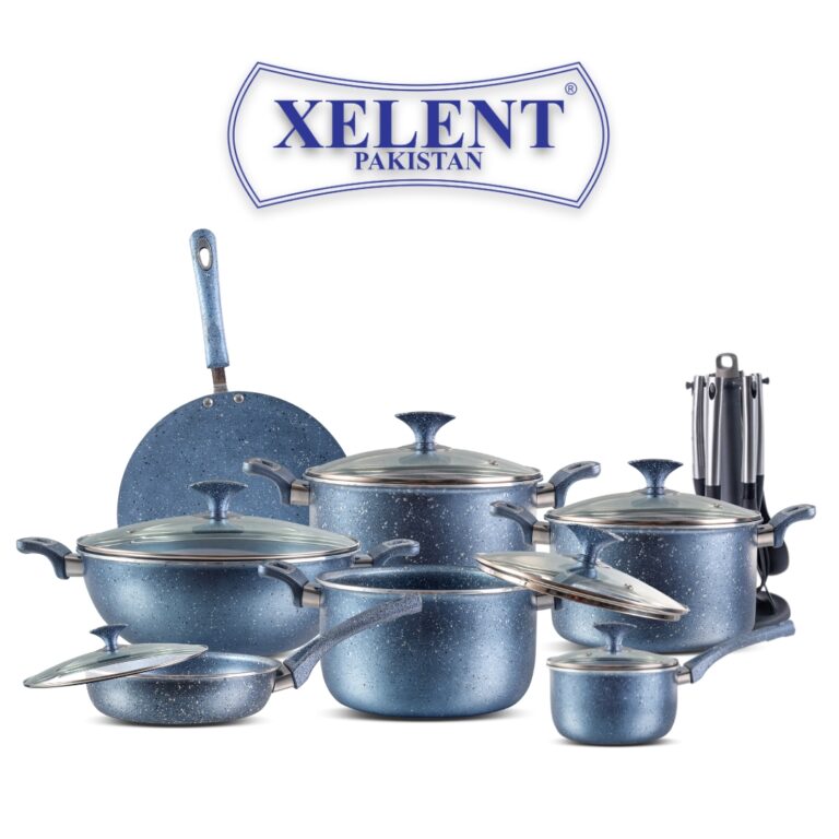 XELENT PAKISTAN MARBLE GRAND COOKWARE SET 21PCS - XELENT PAKISTAN COOKWARE®
